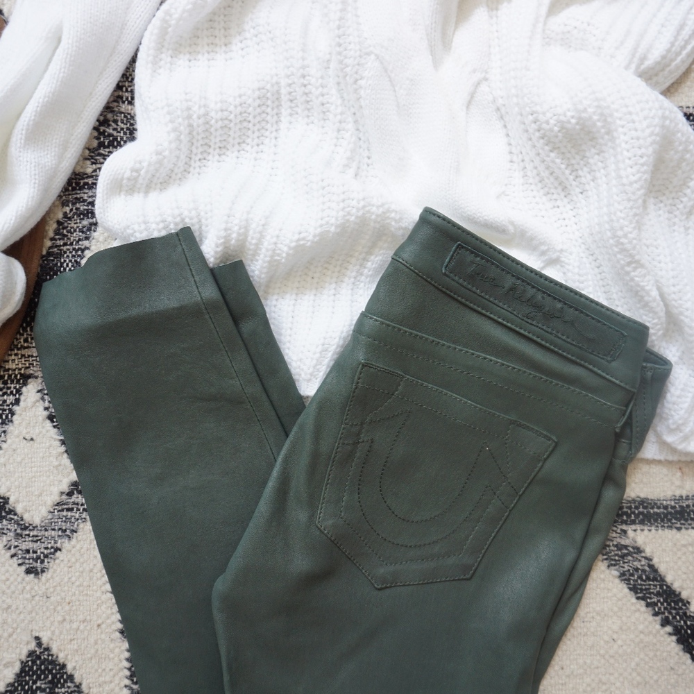 100% Real Leather True Religion Pants. - Gem